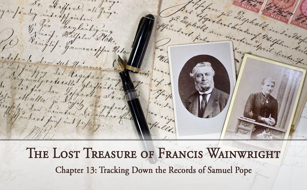 The Lost Treasure of Francis Wainwright, Chapter 13: Tracking Down the ...