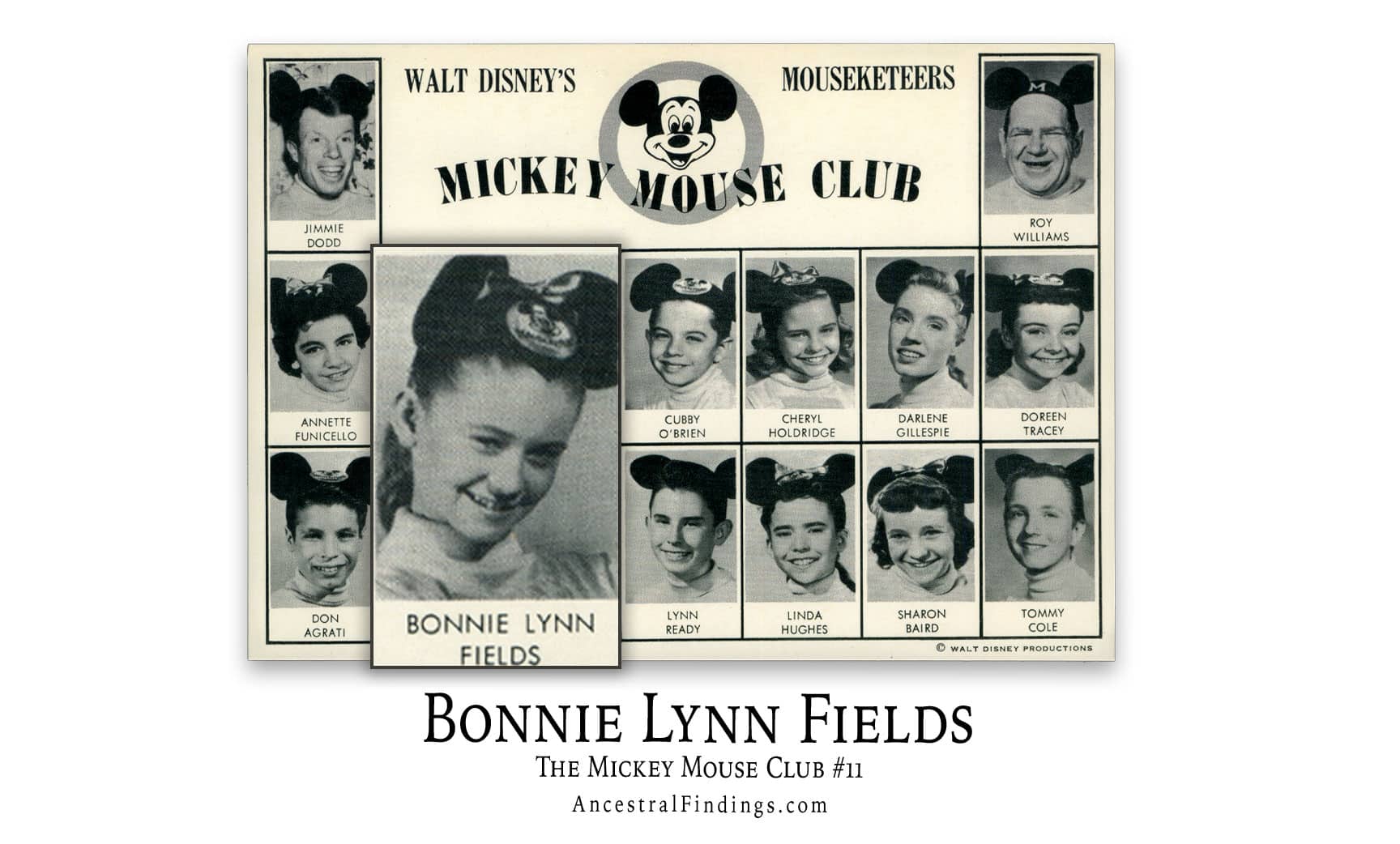 Bonnie Lynn Fields: The Mickey Mouse Club, Part 11 | Ancestral Findings